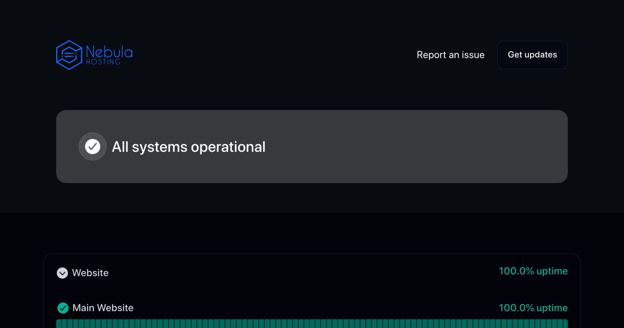 Nebula Hosting Services - Status